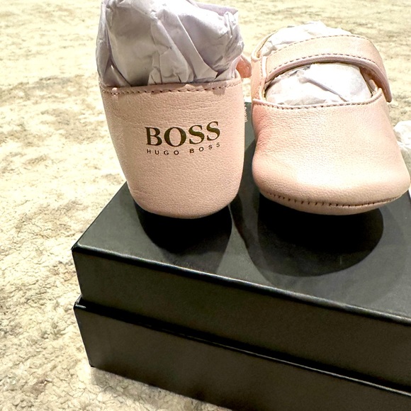 Hugo Boss | Shoes | Hugo Boss Baby Pink Mary Jane Crib Shoes | Poshmark